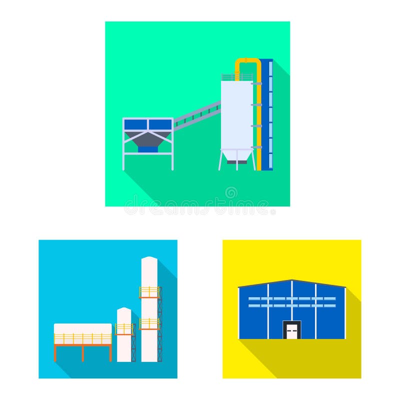 Vector Illustration of Architecture and Technology Icon. Collection of ...