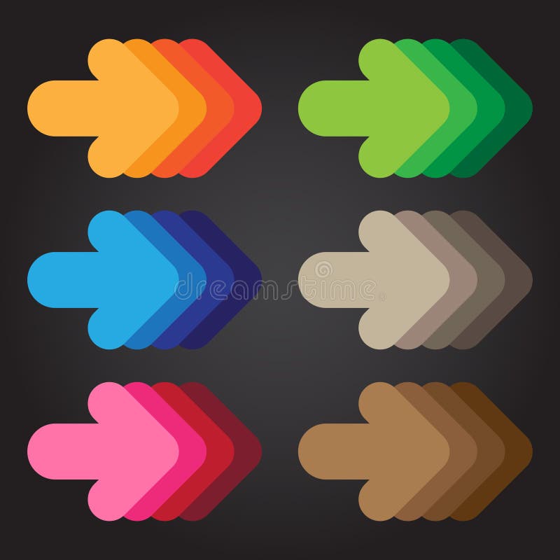 Vector Illustration Arrow Icon for Design and Creative Work Stock ...