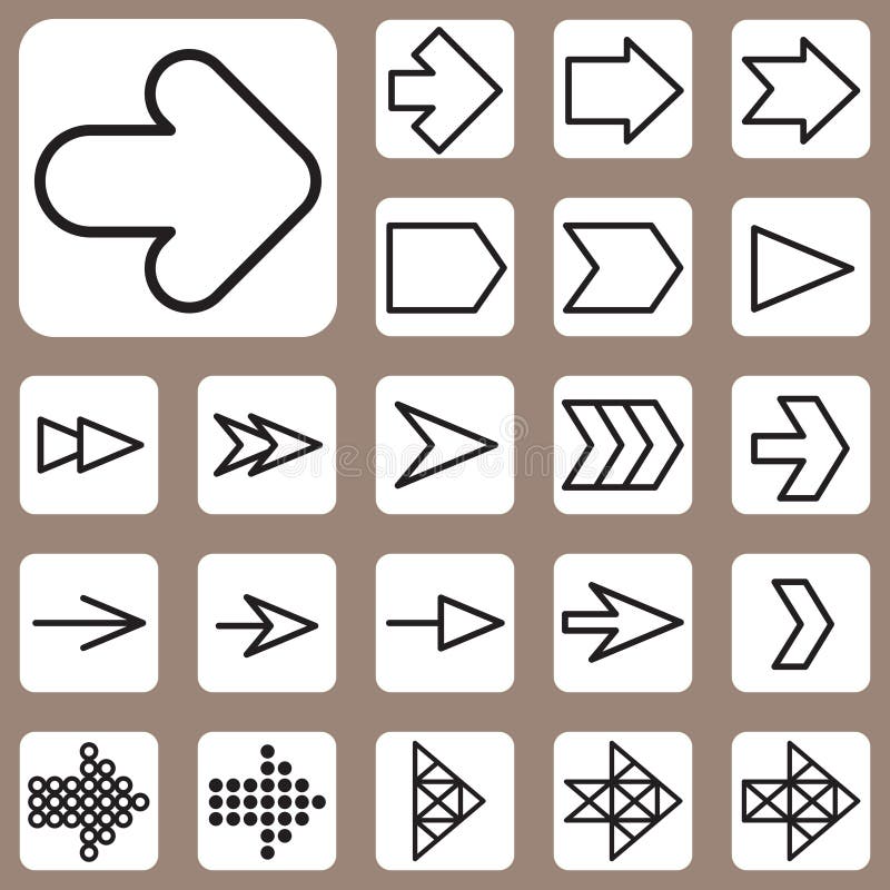 Vector Illustration, Arrow Icon for Design and Creative Work Stock ...