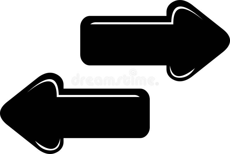 Vector Illustration Arrows Icon Pointing Left and Right Side Stock ...