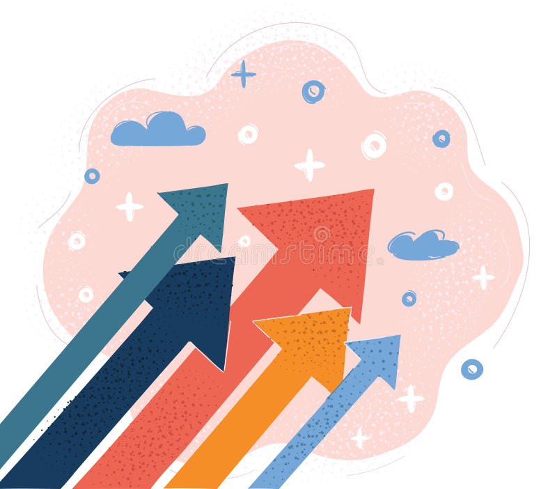Vector Illustration of Arrows Up Stock Vector - Illustration of element ...