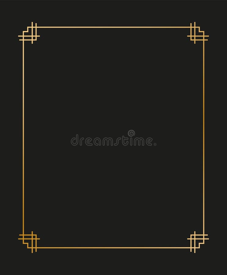 Vector Illustration of Art Deco Borders and Frames. Creative Pattern in ...