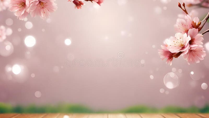 Vector Illustration of Art Photography Spring Background of Cherry ...