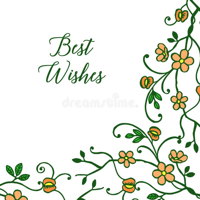 Vector Illustration Artwork of Flower Frames with Greeting Card of Best ...