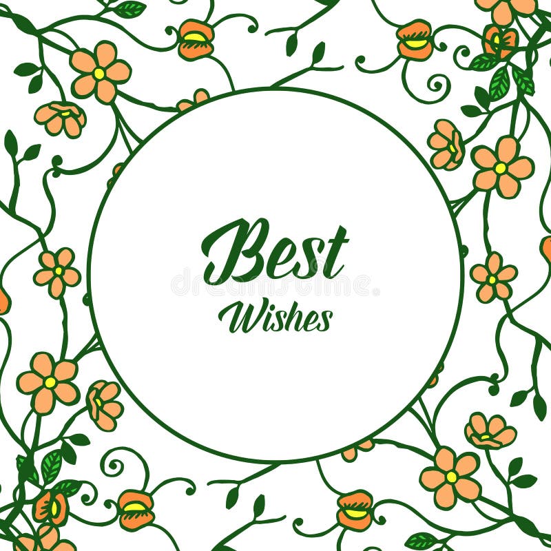 Vector Illustration Artwork of Flower Frames with Greeting Card of Best ...