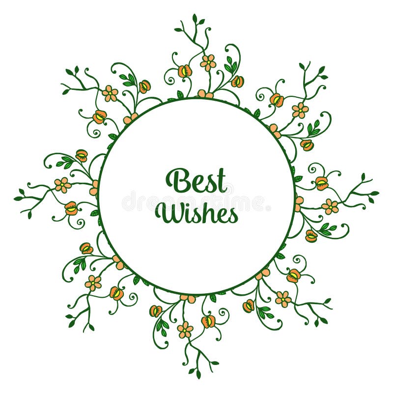 Vector Illustration Artwork of Flower Frames with Greeting Card of Best ...