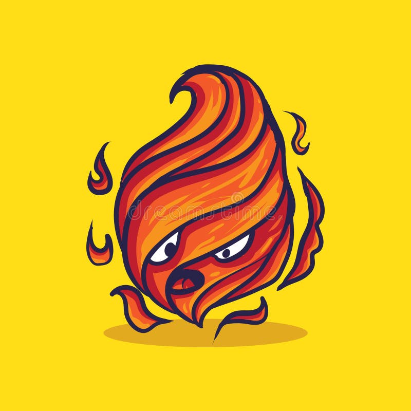 Vector Illustration of Fire Element Stock Illustration - Illustration ...