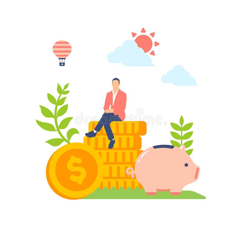 Vector Illustration of Asset Management and Savings Stock Vector ...