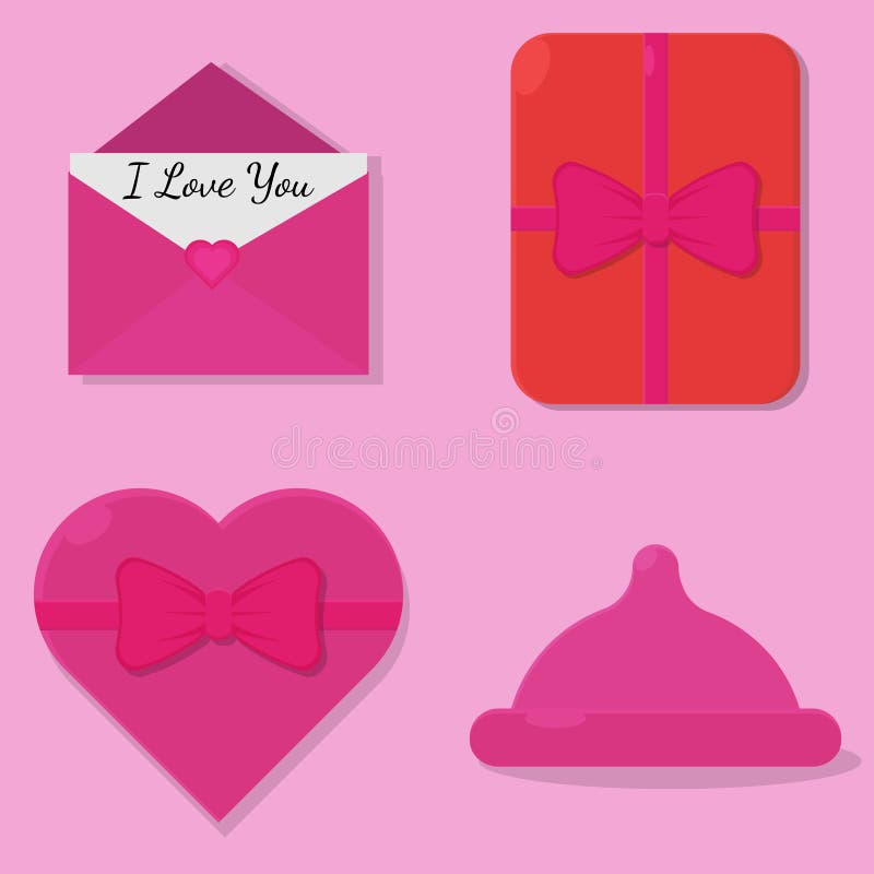 Vector Illustration of Assorted Items for Couple. Stock Vector ...