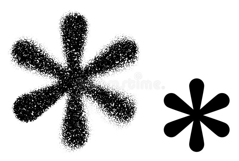 Asterisk Symbol with Stippling Texture Effect Stock Illustration ...