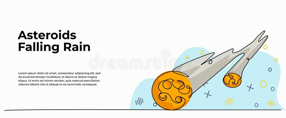 Vector Illustration of Asteroids Falling Stock Vector - Illustration of ...