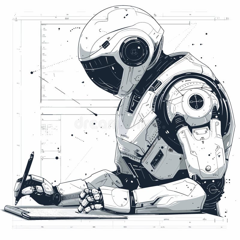 Vector Illustration of Astronaut on the Background of the Technical ...