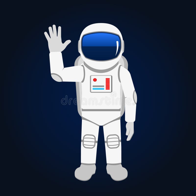 Vector Illustration of Astronaut, Space Suit in Space. Stock Vector ...