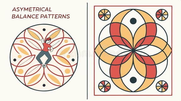 Asymmetrical Balance Patterns, Abstract Design Vector Design Generative ...