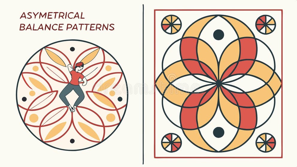 Asymmetrical Balance Patterns, Abstract Design Vector Design Generative ...