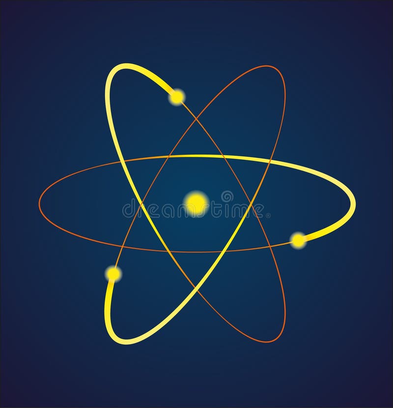 Vector Illustration of an Atom Stock Illustration - Illustration of ...