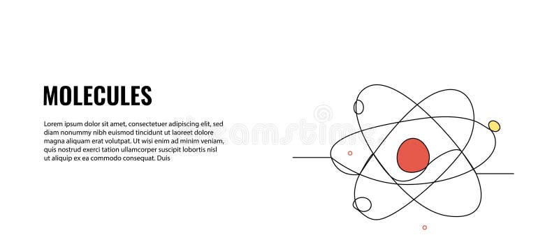 Vector Illustration Atom Molecule Stock Vector - Illustration of hand ...
