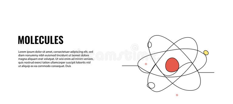 Vector Illustration Atom Molecule Stock Vector - Illustration of hand ...