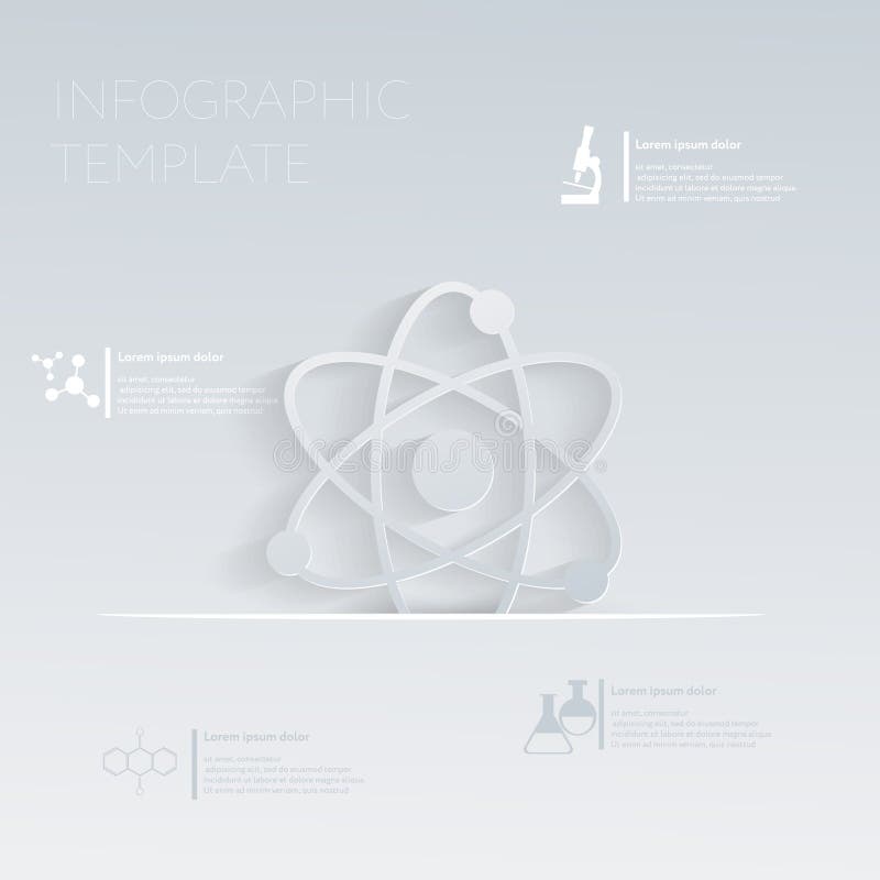 Vector Illustration, the Atom, Molecule. Template Graphic or Website ...