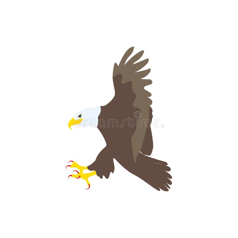 Vector Illustration of Attacking Bald Eagle Stock Illustration ...
