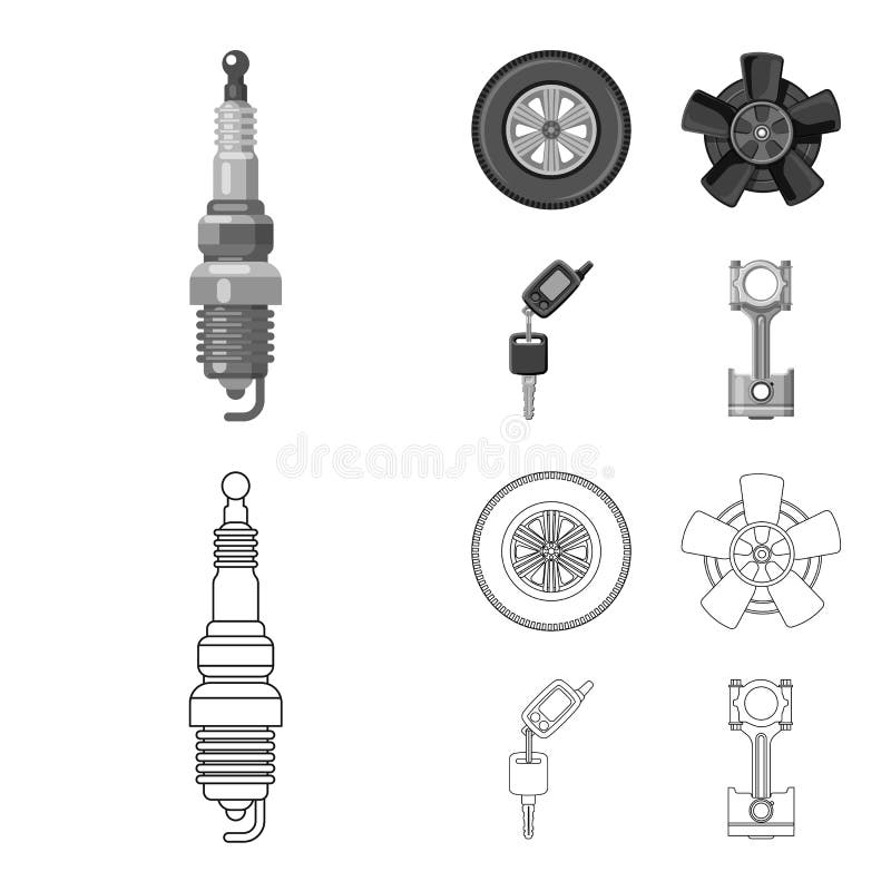 Vector Design of Auto and Part Symbol. Collection of Auto and Car Stock ...
