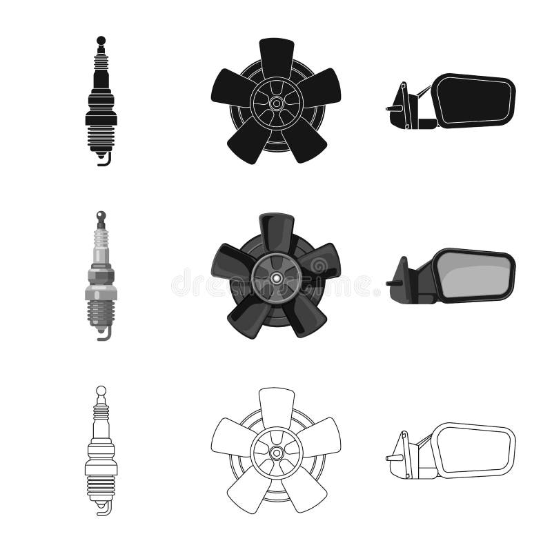 Vector Design of Auto and Part Icon. Collection of Auto and Car Stock ...