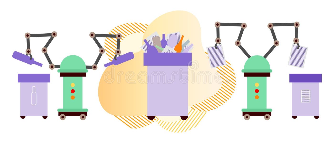 Rubbish Bin Robot Stock Illustrations – 101 Rubbish Bin Robot Stock ...