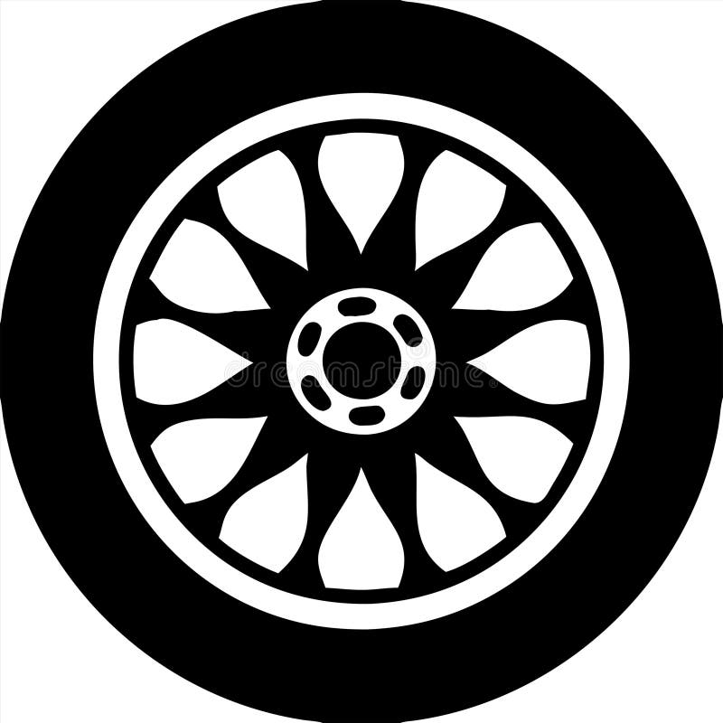 Vector Illustration Automotive Wheel Rim Design Abstract Tire Pattern ...