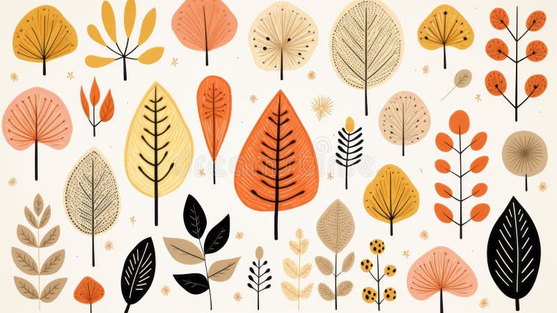 Vector Illustration of Autumn Leaves Stock Illustration - Illustration ...