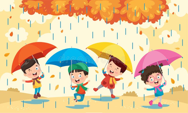 Vector Illustration Of Autumn Season Stock Vector Illustration Of