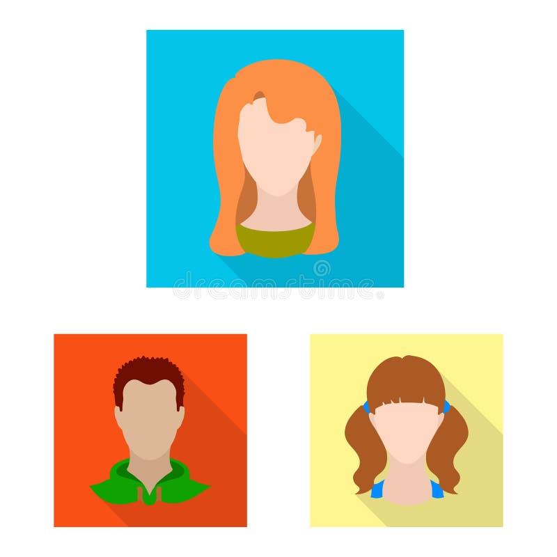 Vector Illustration of Avatar and Dummy Icon. Collection of Avatar and ...
