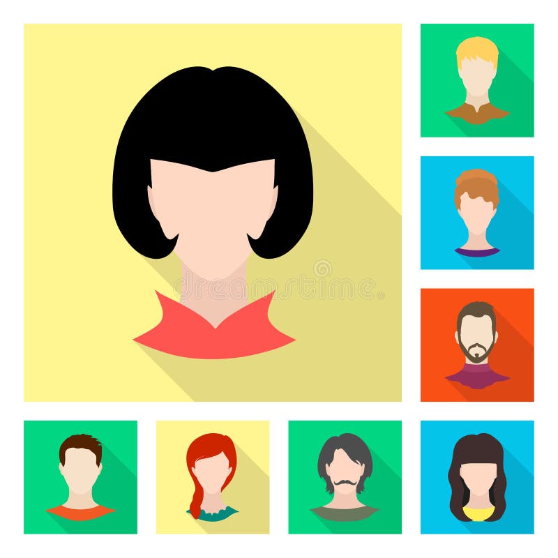 Vector Design of Avatar and Dummy Sign. Set of Avatar and Figure Stock ...