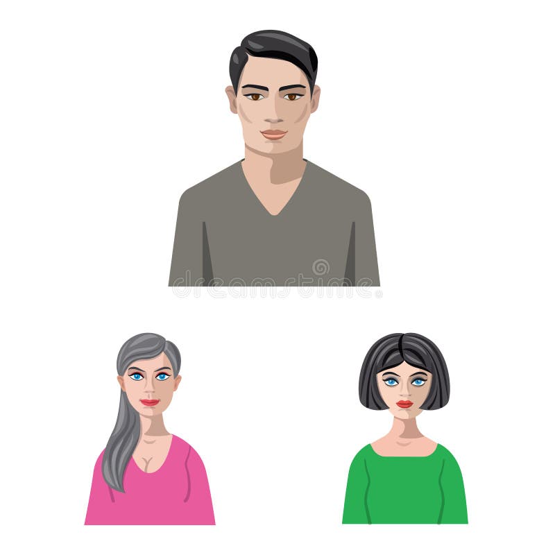 Vector Design of Avatar and Face Logo. Set of Avatar and Profile Vector ...