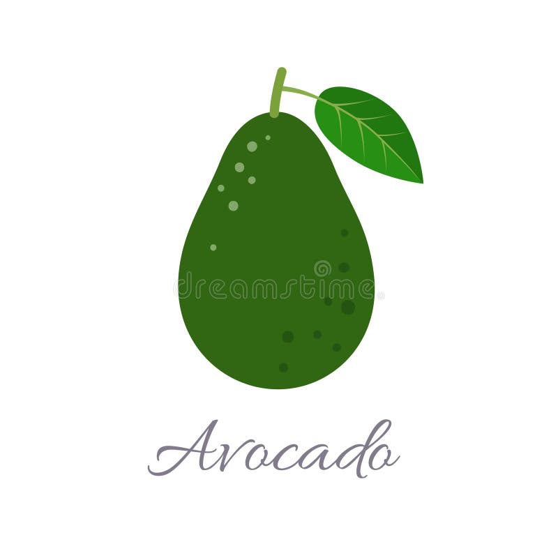 Avocado icon with title stock vector. Illustration of label - 127544148