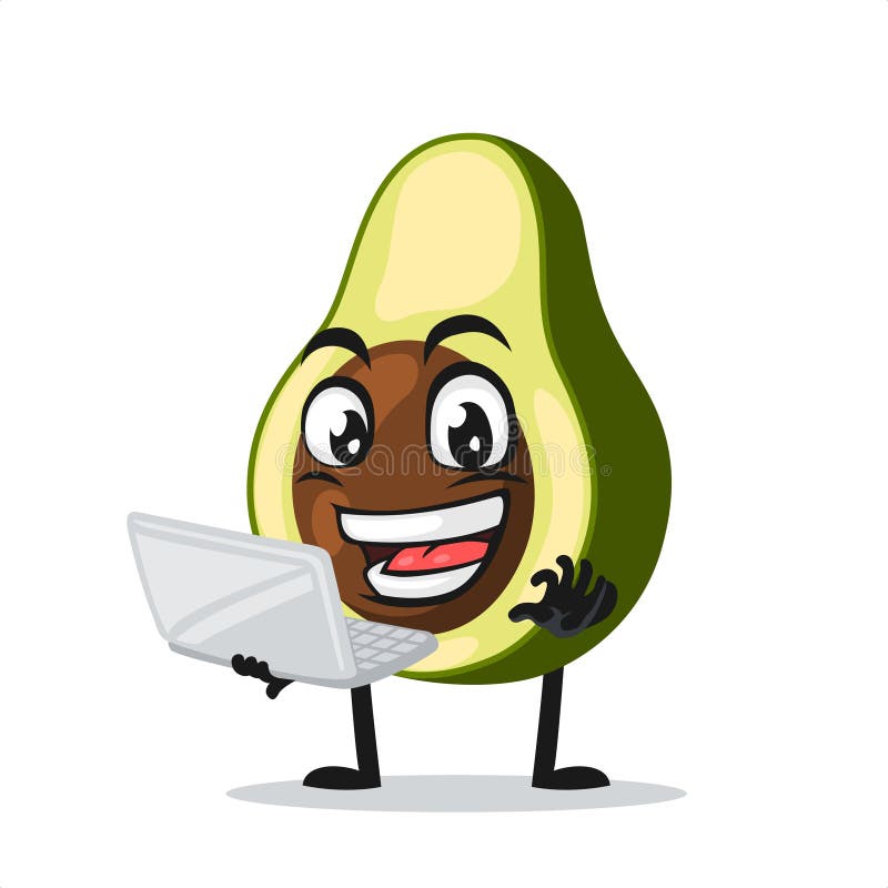 Vector Illustration of Avocado Mascot or Character Stock Photo ...