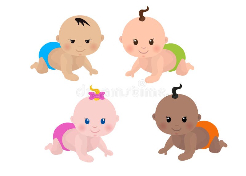 Multiracial Babies Stock Illustrations – 106 Multiracial Babies Stock ...
