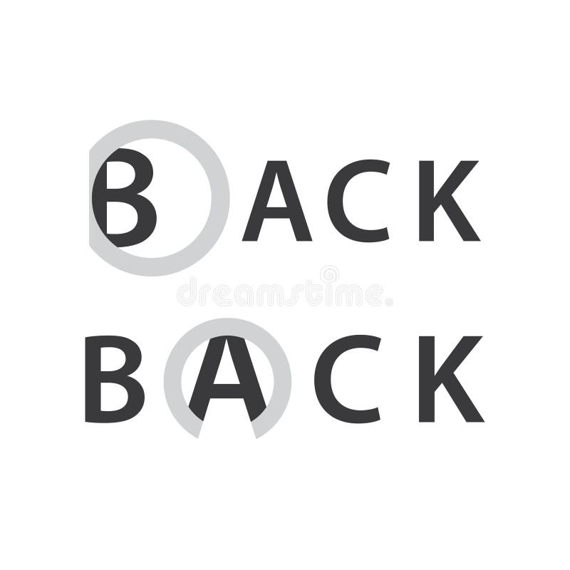 Vector Illustration Back Logo Design with Circle and Text Stock Vector ...