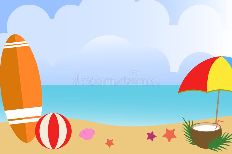Beach Background Vector stock vector. Illustration of relax - 215479323