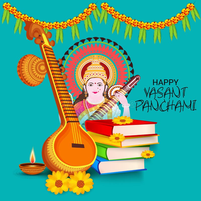 Happy Vasant Panchami. stock illustration. Illustration of festival ...