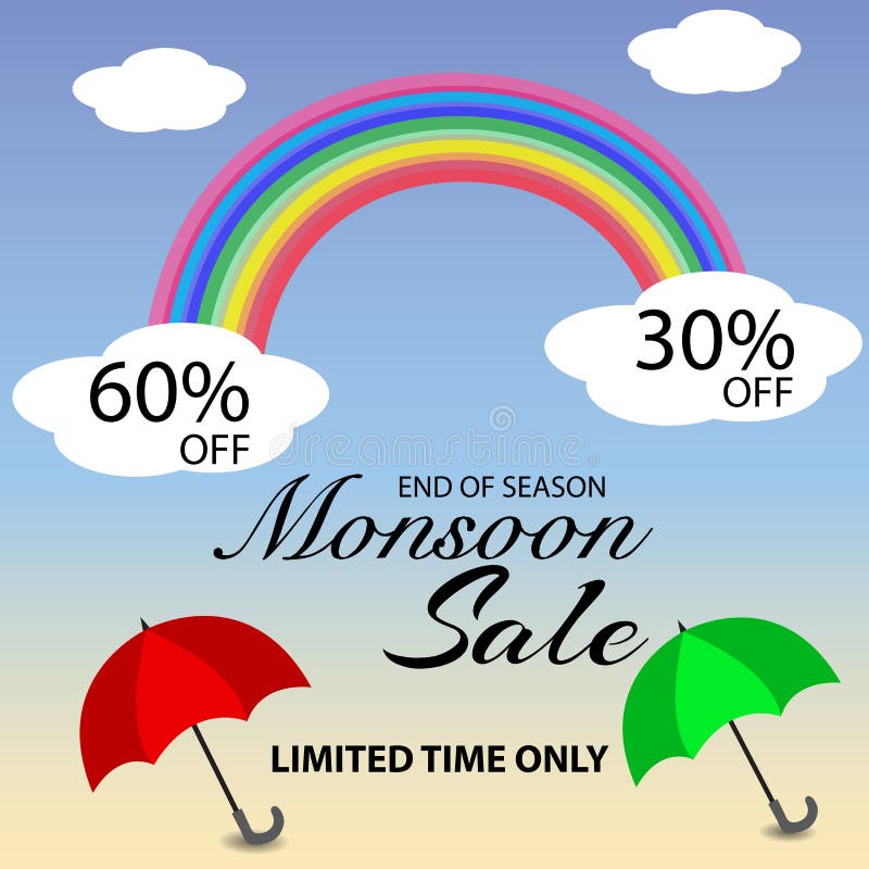 Happy Monsoon. stock illustration. Illustration of element - 159824228