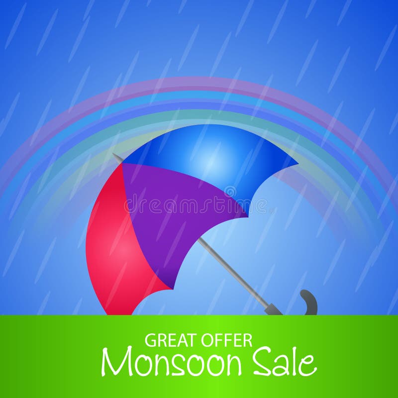 Happy Monsoon. stock illustration. Illustration of graphic - 159824272