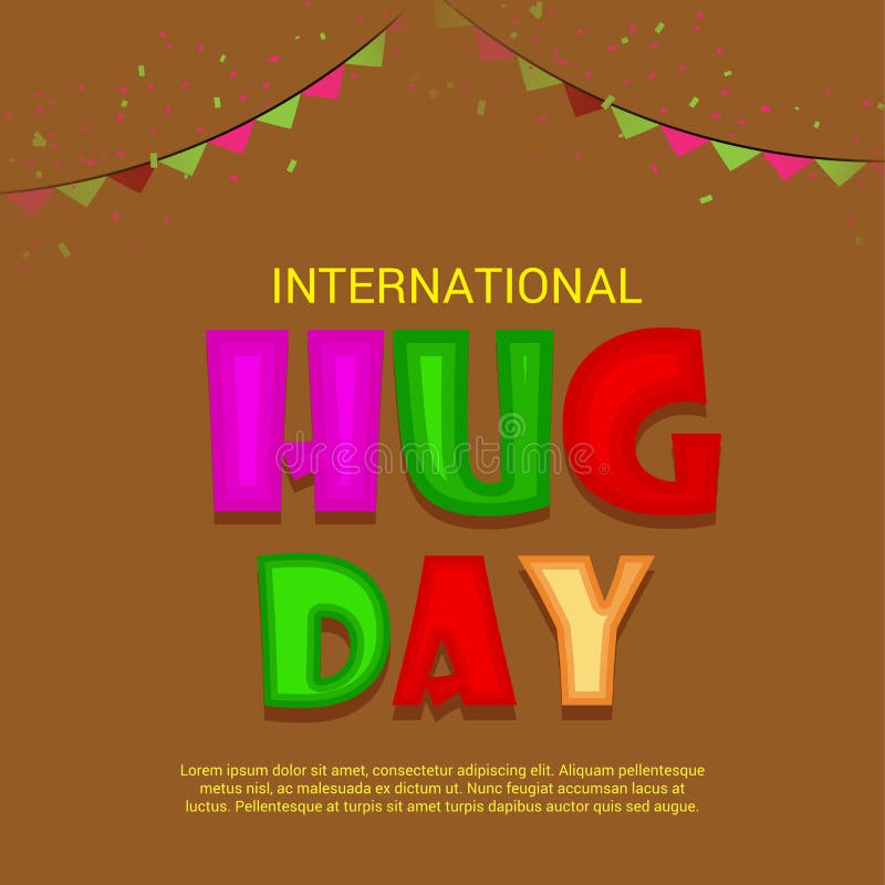 International Hug Day. stock illustration. Illustration of heart ...