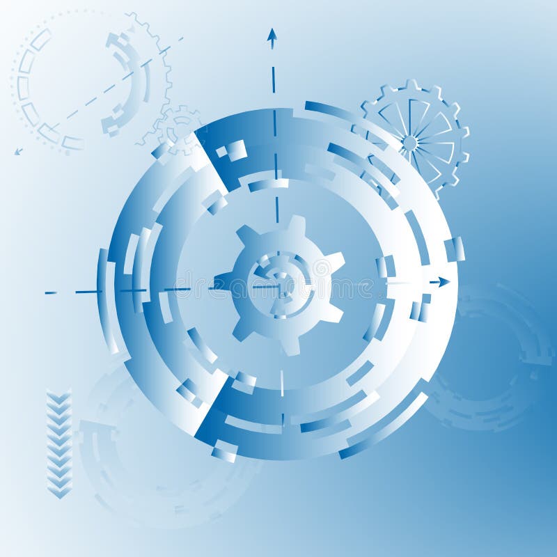Vector Illustration for Background with Mechanical Gears and Wheels ...