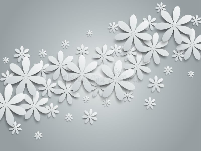 Background with Paper Flowers Stock Vector - Illustration of flower ...