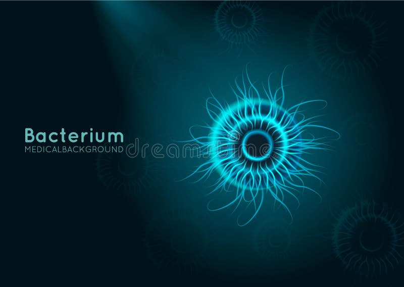 Vector Illustration of a Bacterial, Cells and Microbe. Stock Vector ...