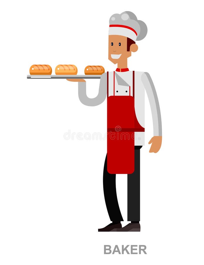 Vector Illustration of Baker Stock Vector - Illustration of graphic ...