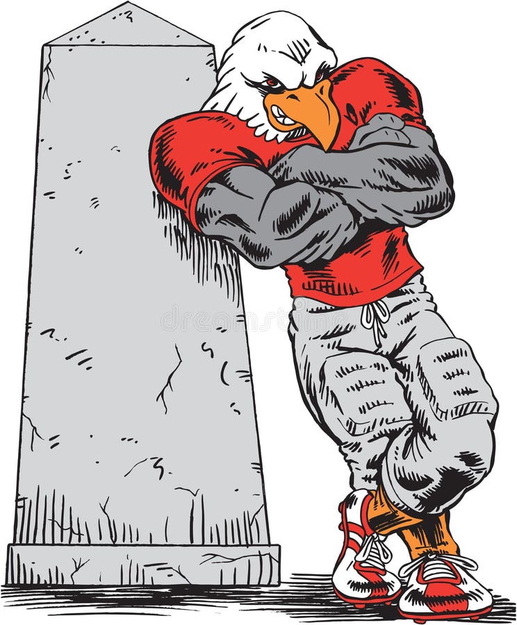 Eagle Leaning Vector Illustration Stock Vector - Illustration of lean ...