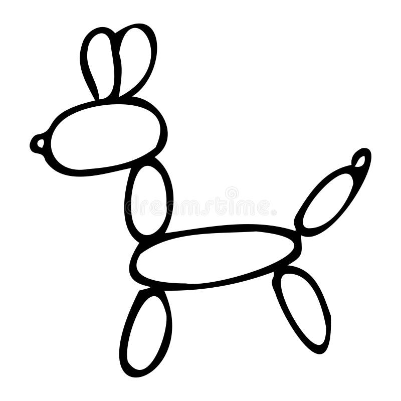 Outline Balloon Dog Stock Illustrations – 565 Outline Balloon Dog Stock ...