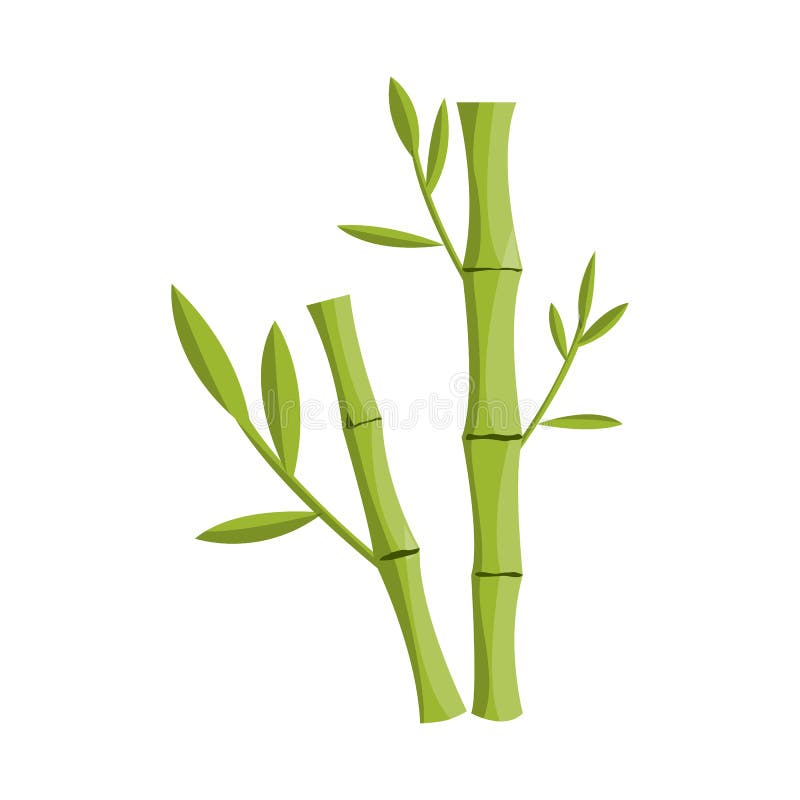 Vector Illustration of Bamboo and Tree Symbol. Collection of Bamboo and ...