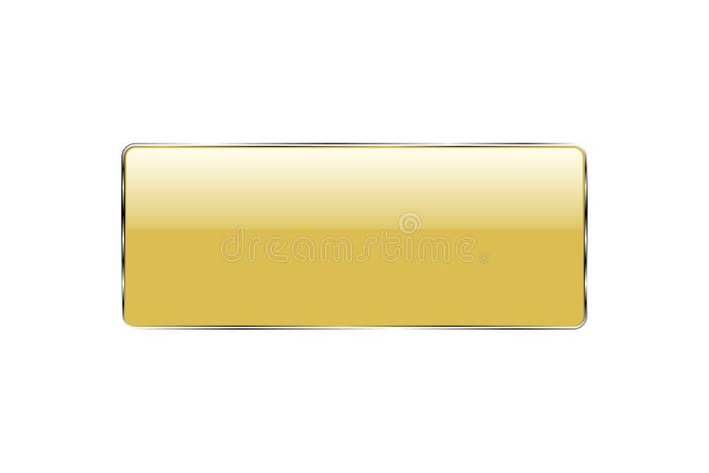 Vector Illustration of a Banner Button with a Reflection and Metallic ...